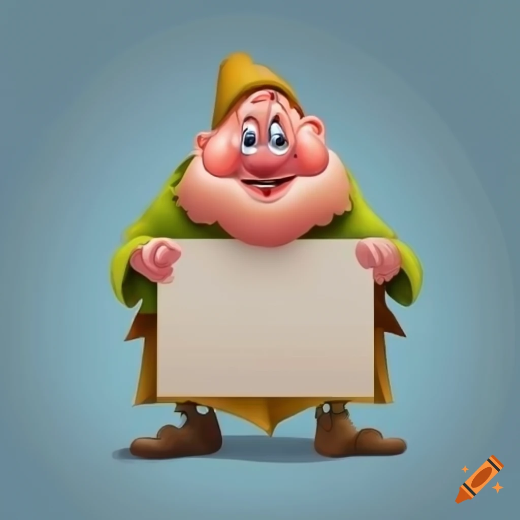 Cartoon image of two dwarfs holding a banner with the inscription mdt ...