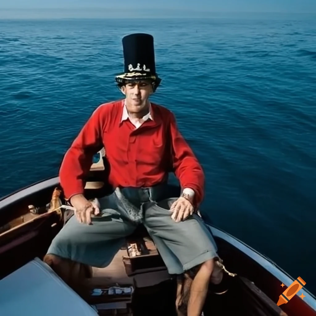 Captain on a boat on Craiyon