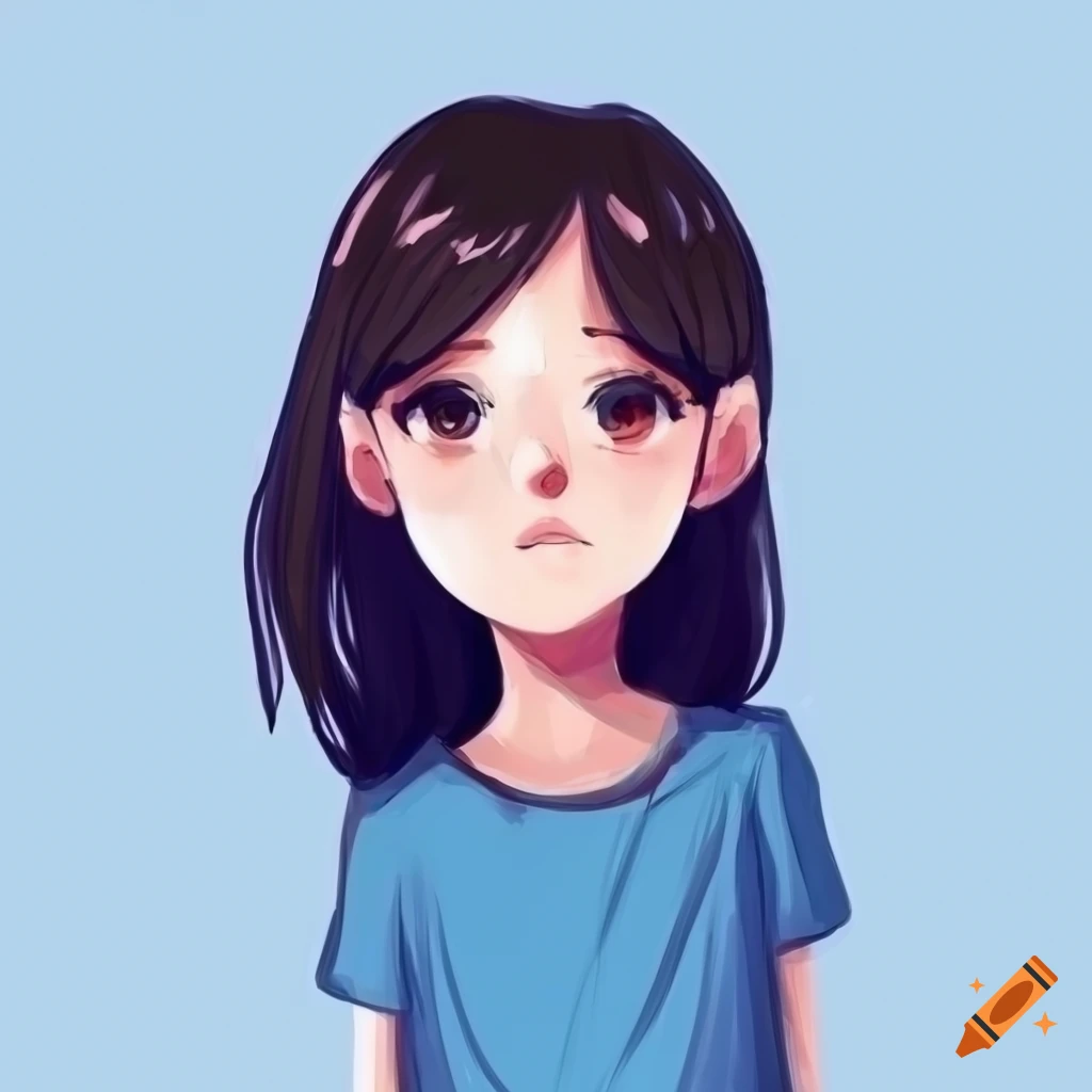 Simple outlined profile picture in two colors on Craiyon