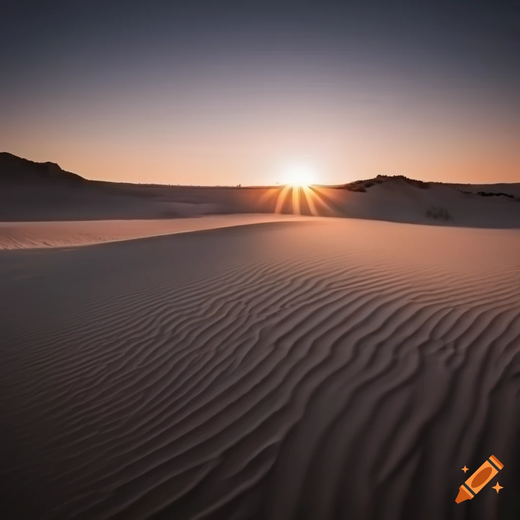 Desert sunset on Craiyon
