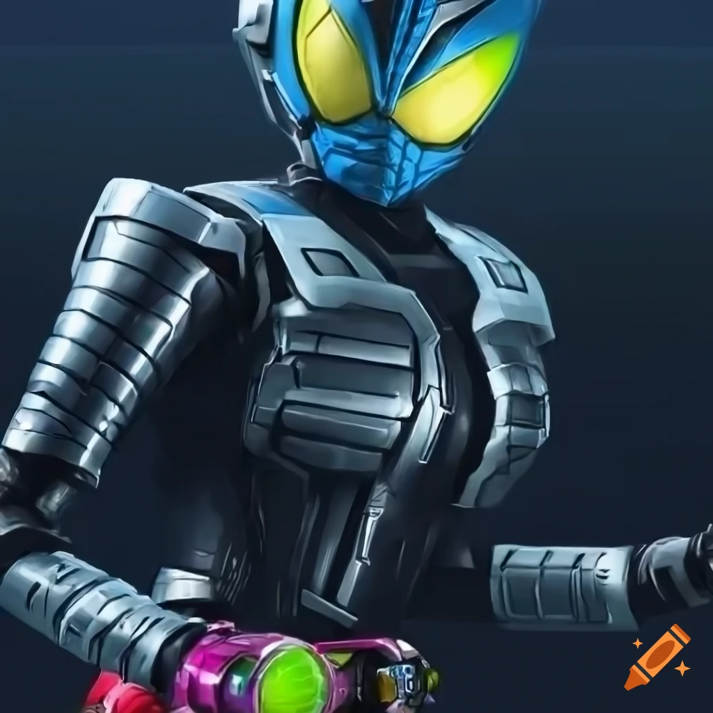 Photorealistic female kamen rider on Craiyon
