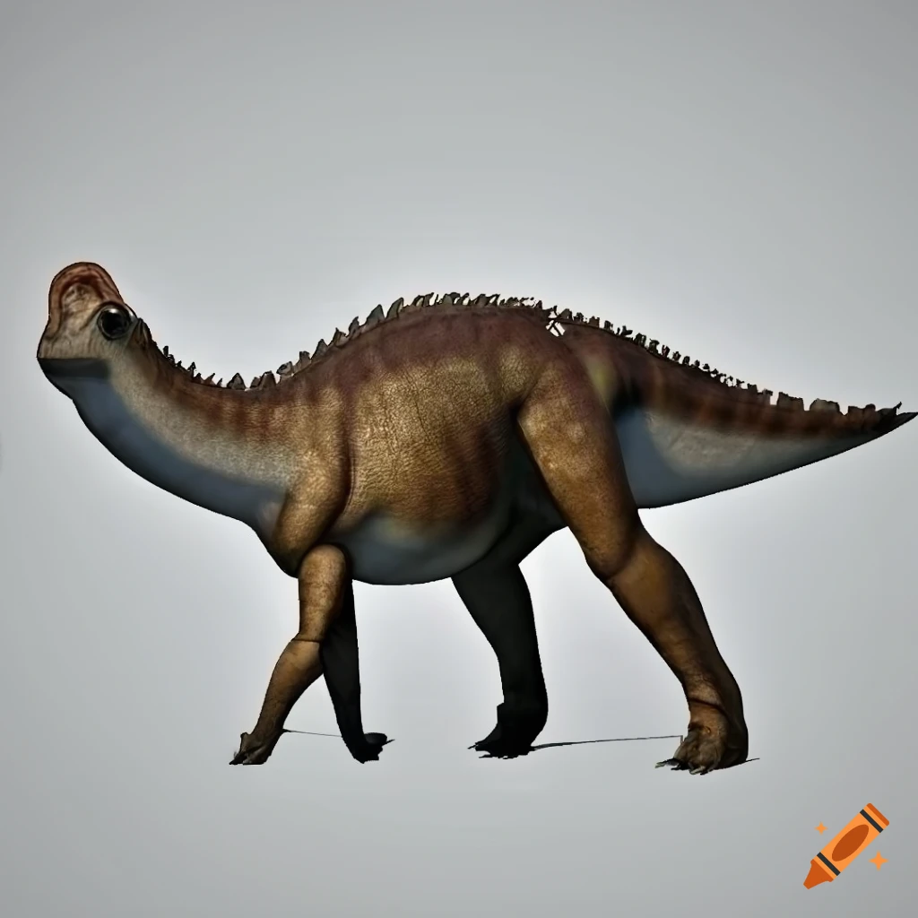 Scientifically accurate Hadrosaurus dinosaur with detailed skin texture ...