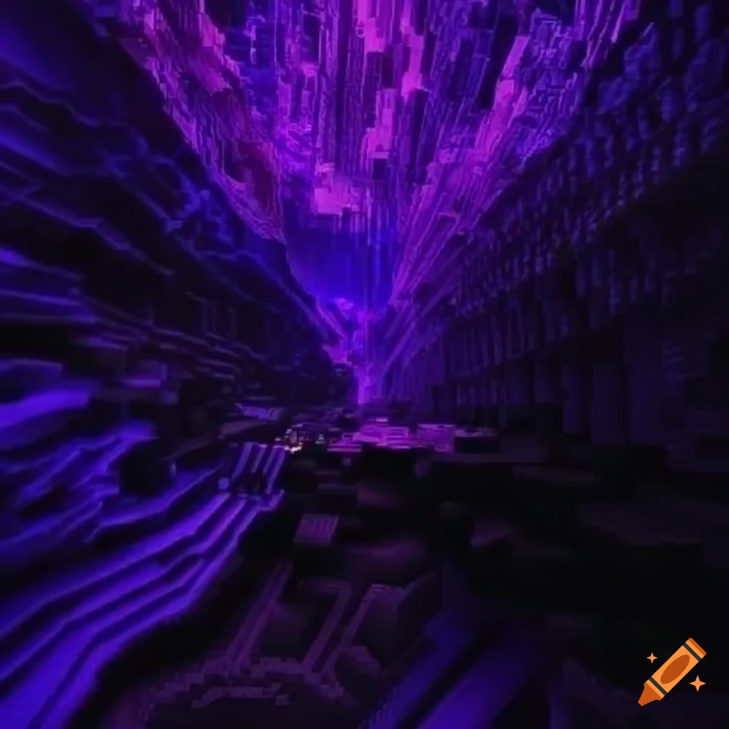 Chaos minecraft image resembling bettermc on Craiyon