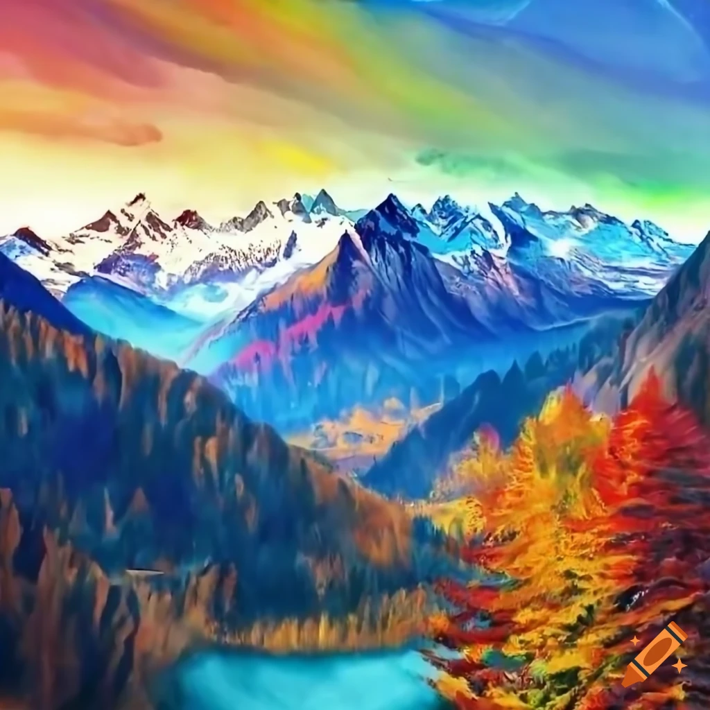 Swiss Alps landscape in November on Craiyon