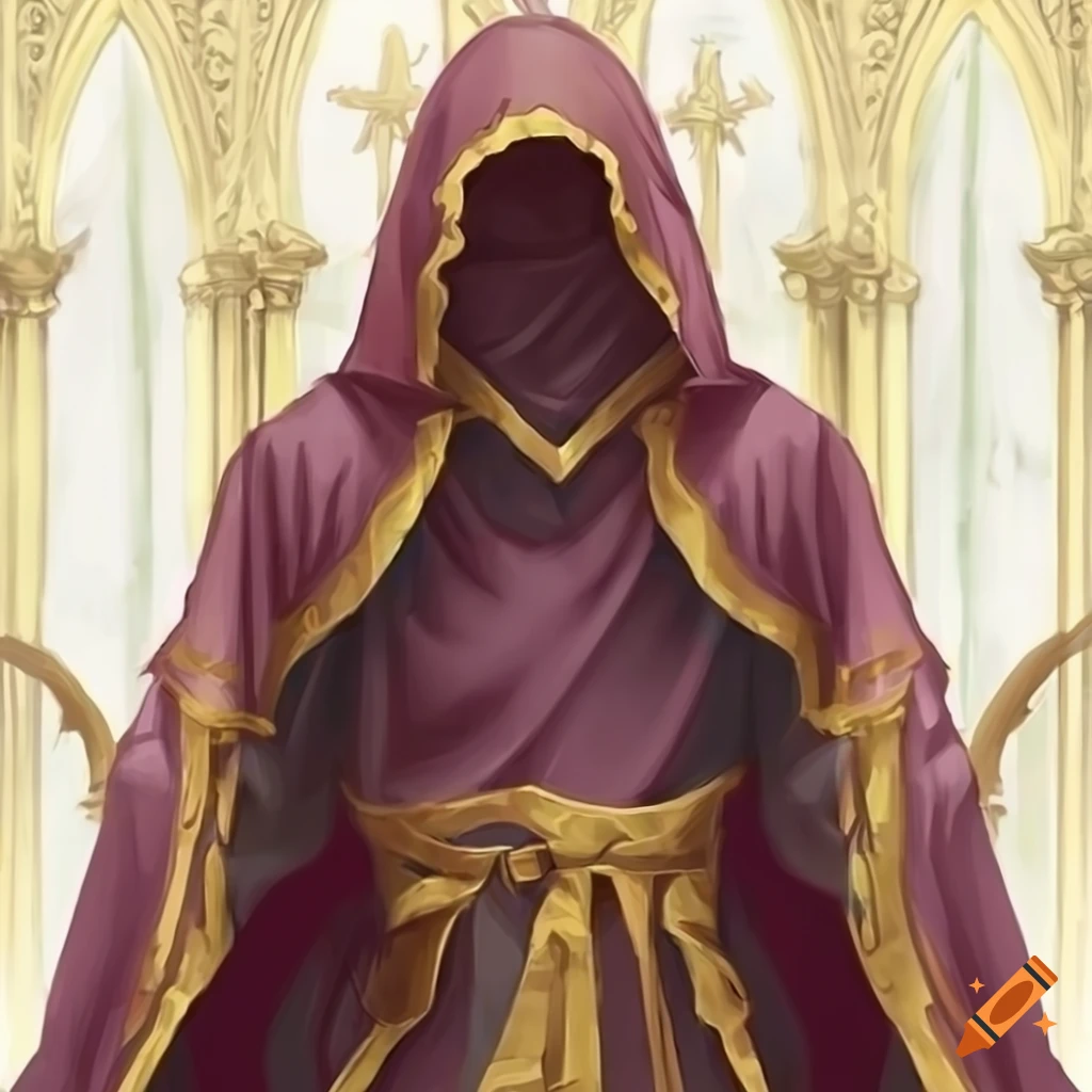 Robe with a holy mask for Dungeons and Dragons (DnD) costume on Craiyon