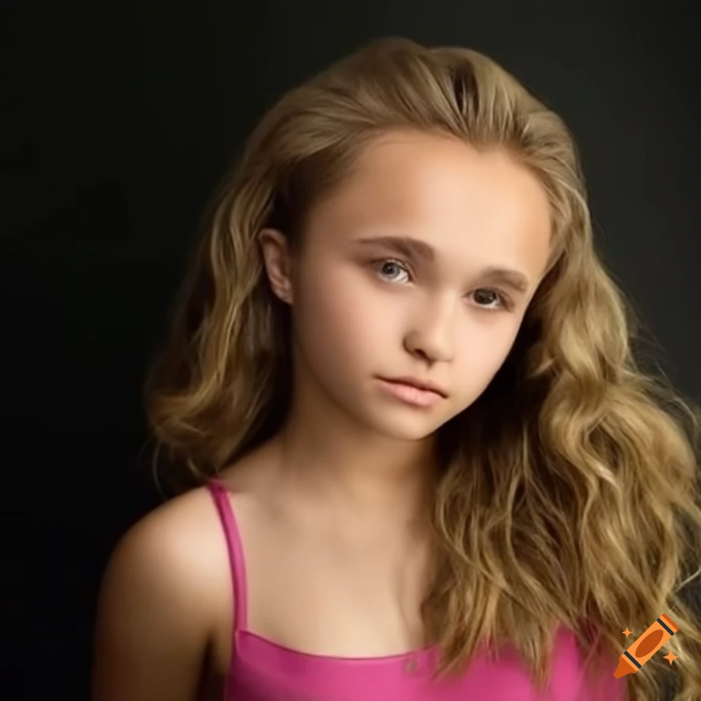 Precocious tween model with updo hairstyle on Craiyon