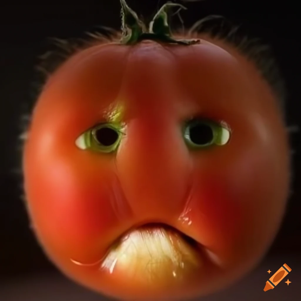 Sad face tomato on Craiyon