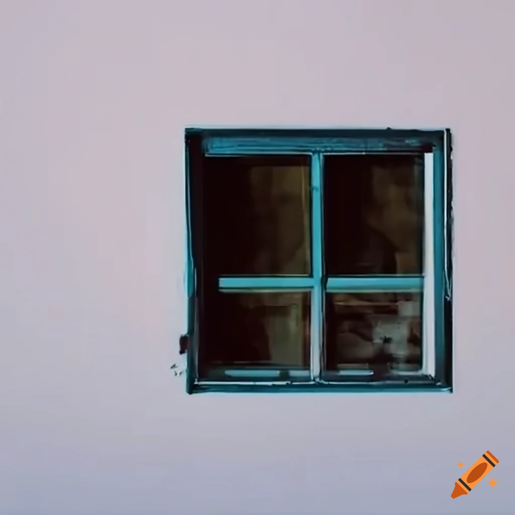 80s vhs window on a white wall on Craiyon