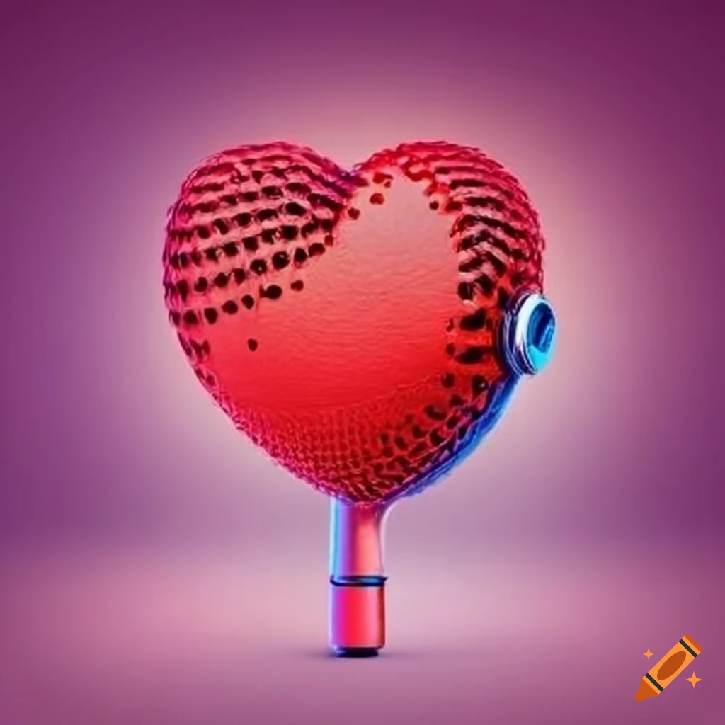 Heart and microphone on Craiyon