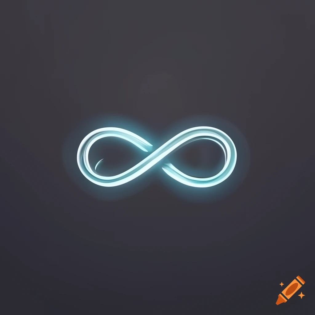 Infinity symbol inspired logo design on Craiyon