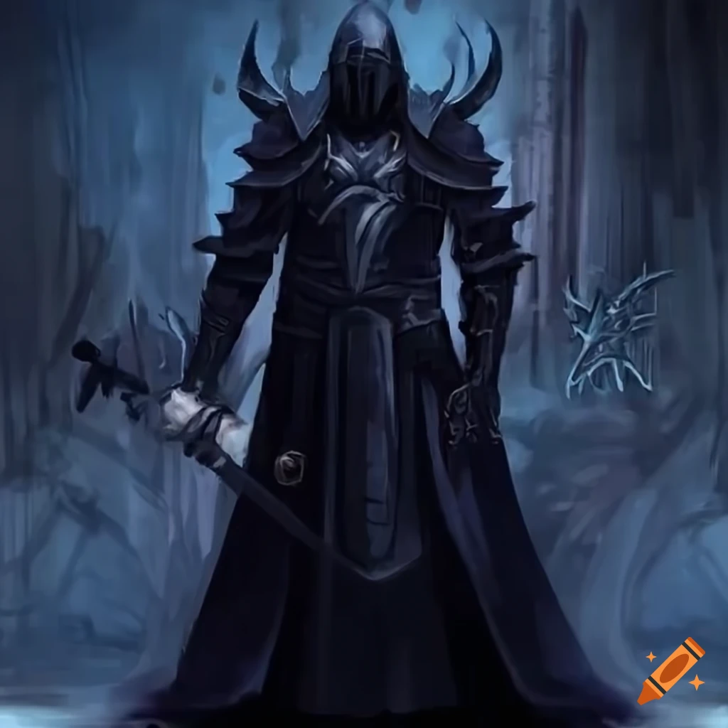 Dark blue wizard armor for dungeons and dragons (dnd) on Craiyon