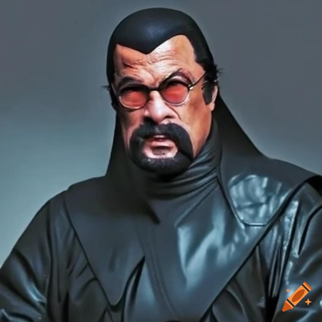 Steven seagal dressed as batman without pointy ears on Craiyon