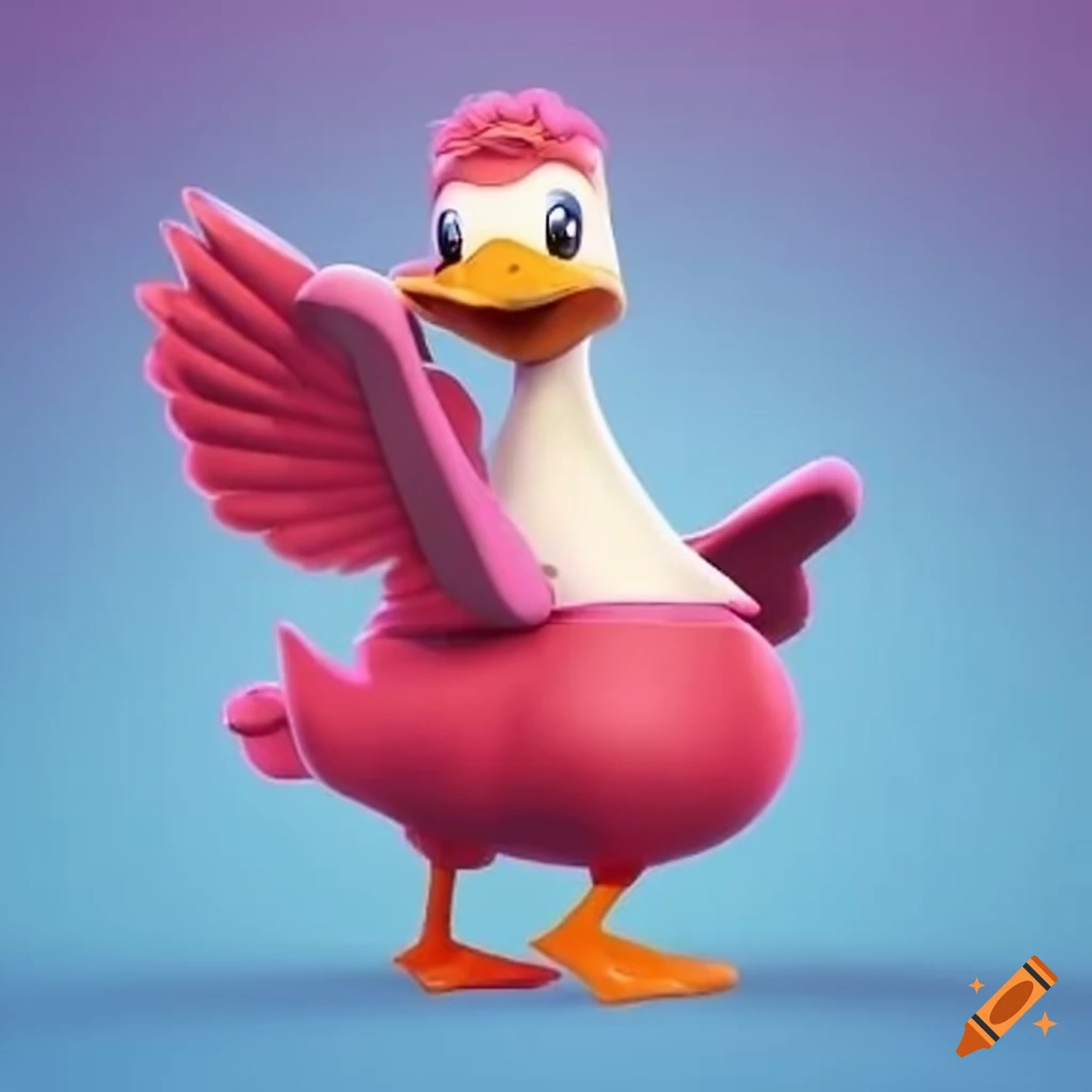 Ruby duck with spread wings by nintendo on Craiyon