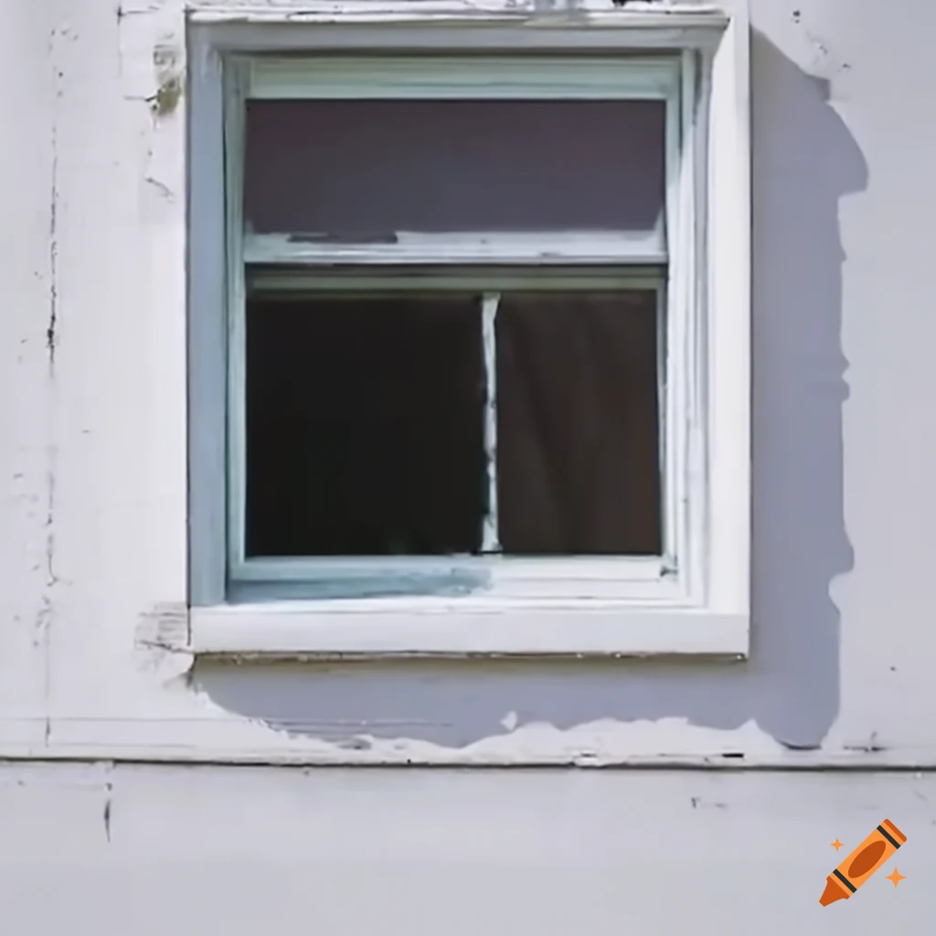 80s VHS footage of a window on a white wall on Craiyon