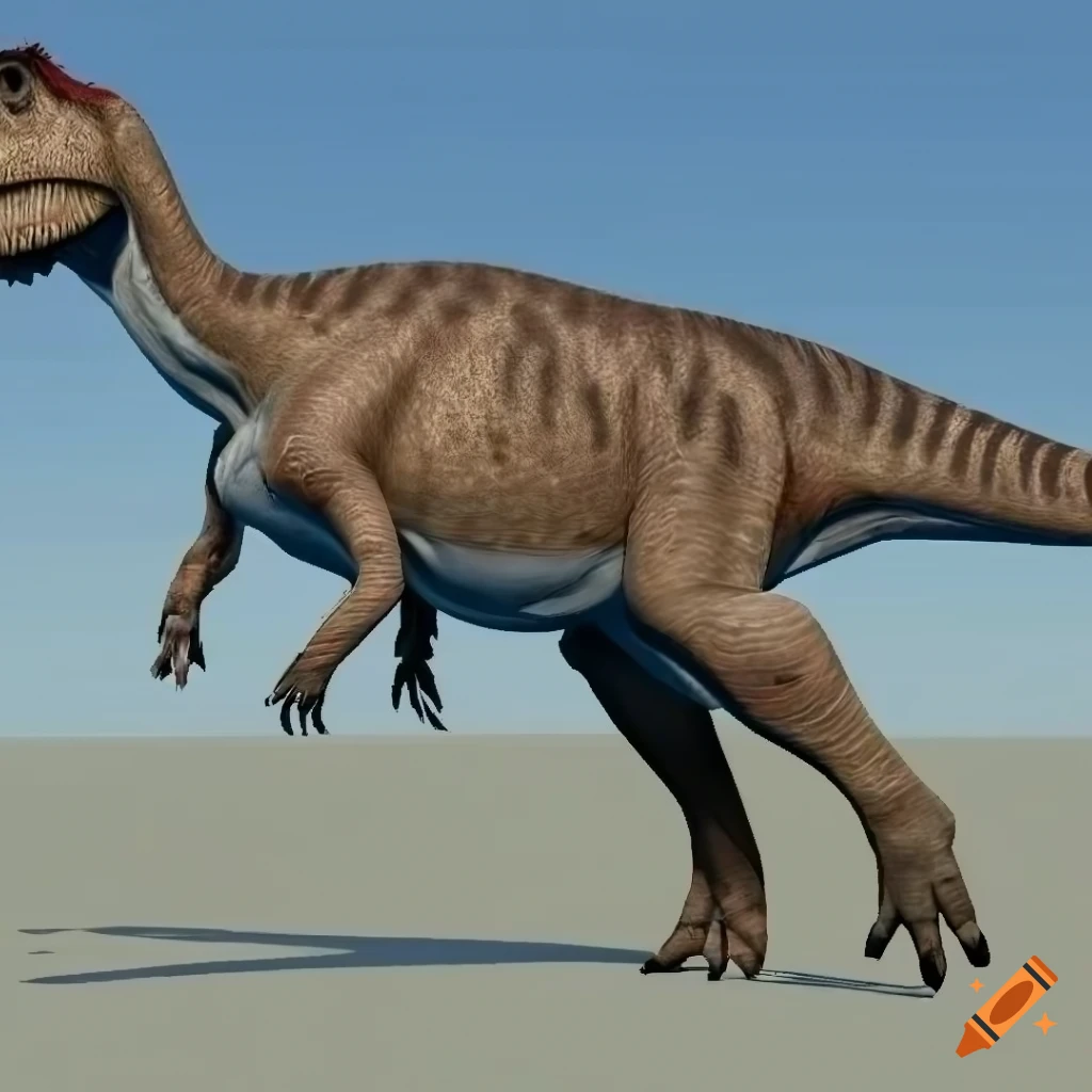 Scientifically accurate Hadrosaurus dinosaur with intricate color ...