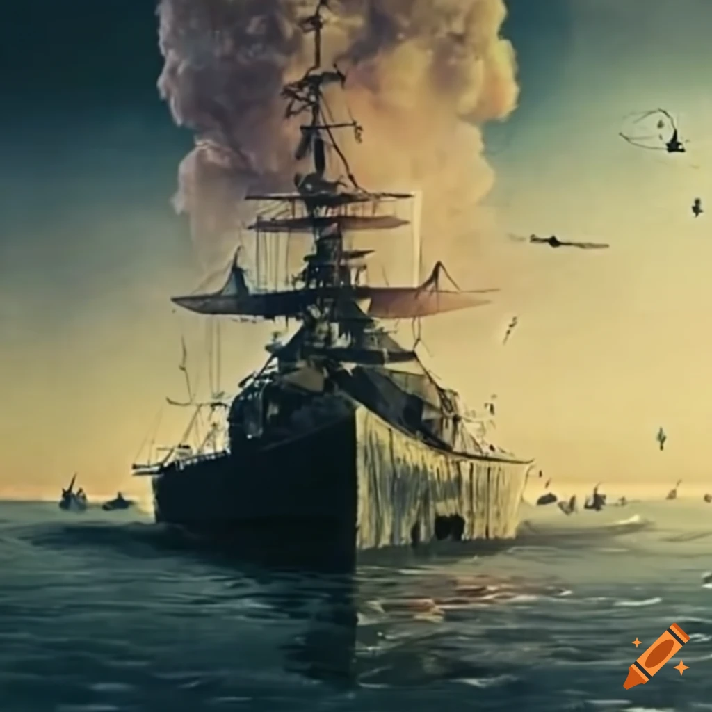 Dunkirk evacuation during battle on Craiyon