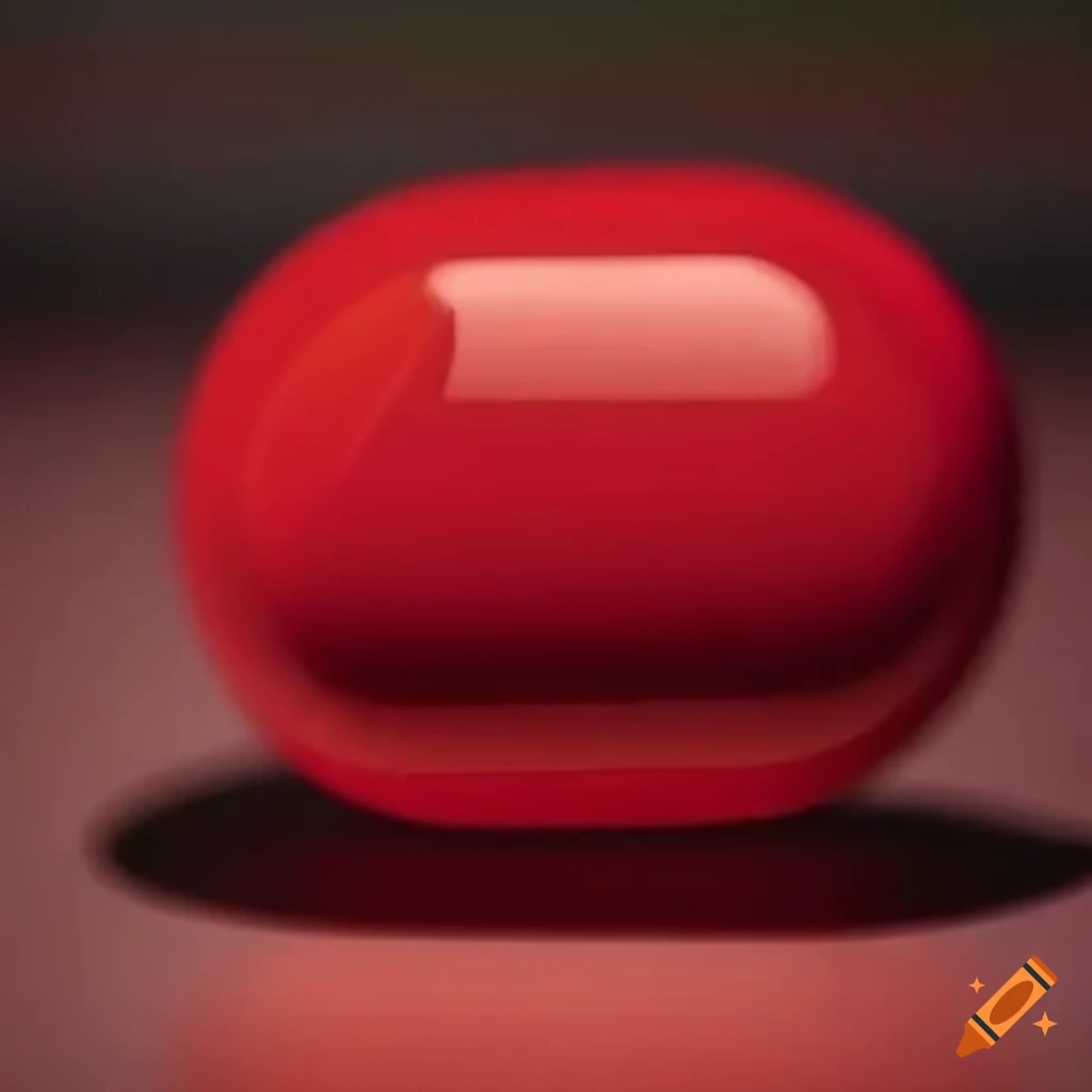 Red pill isolated on white background on Craiyon