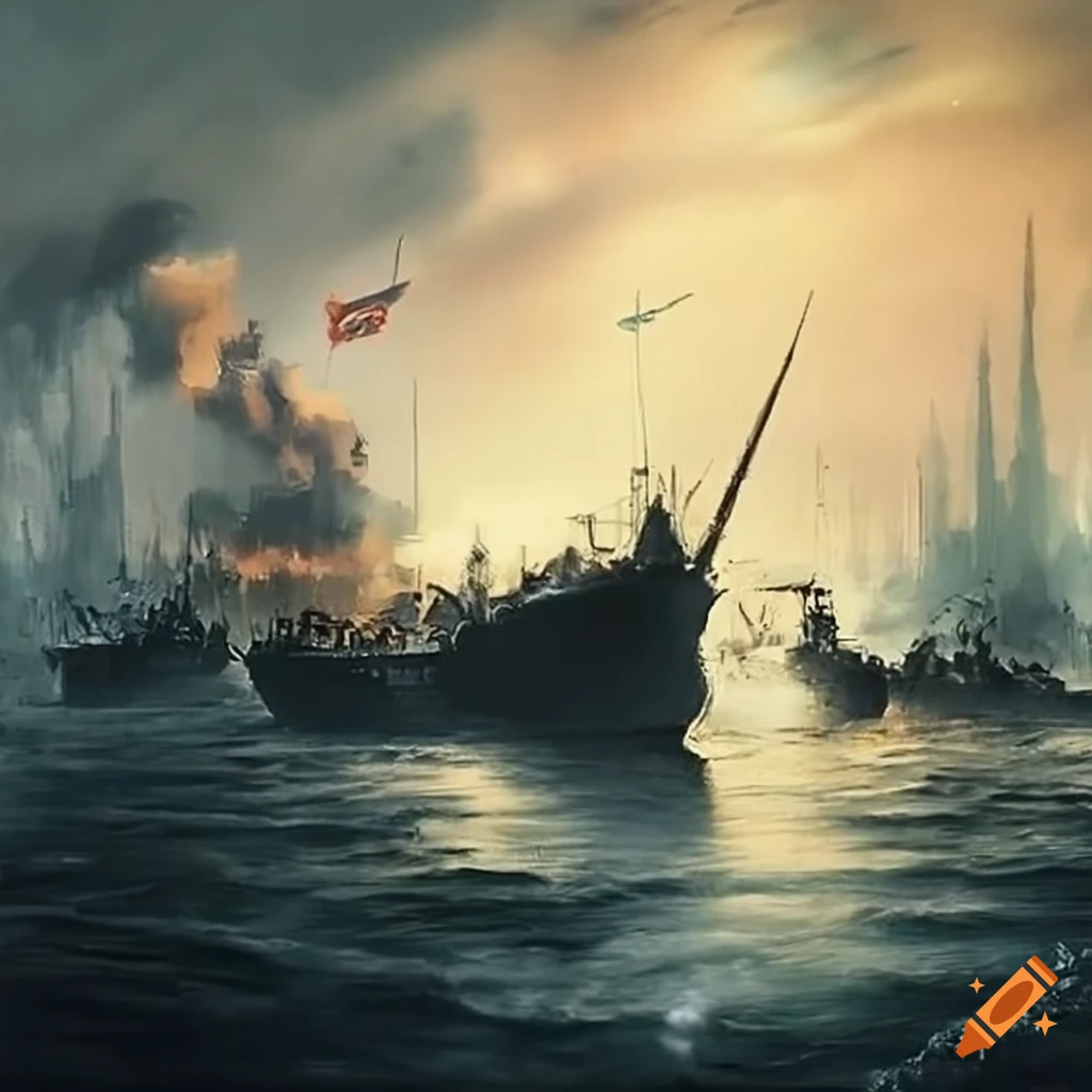 Dunkirk world war 2 battle scene on Craiyon