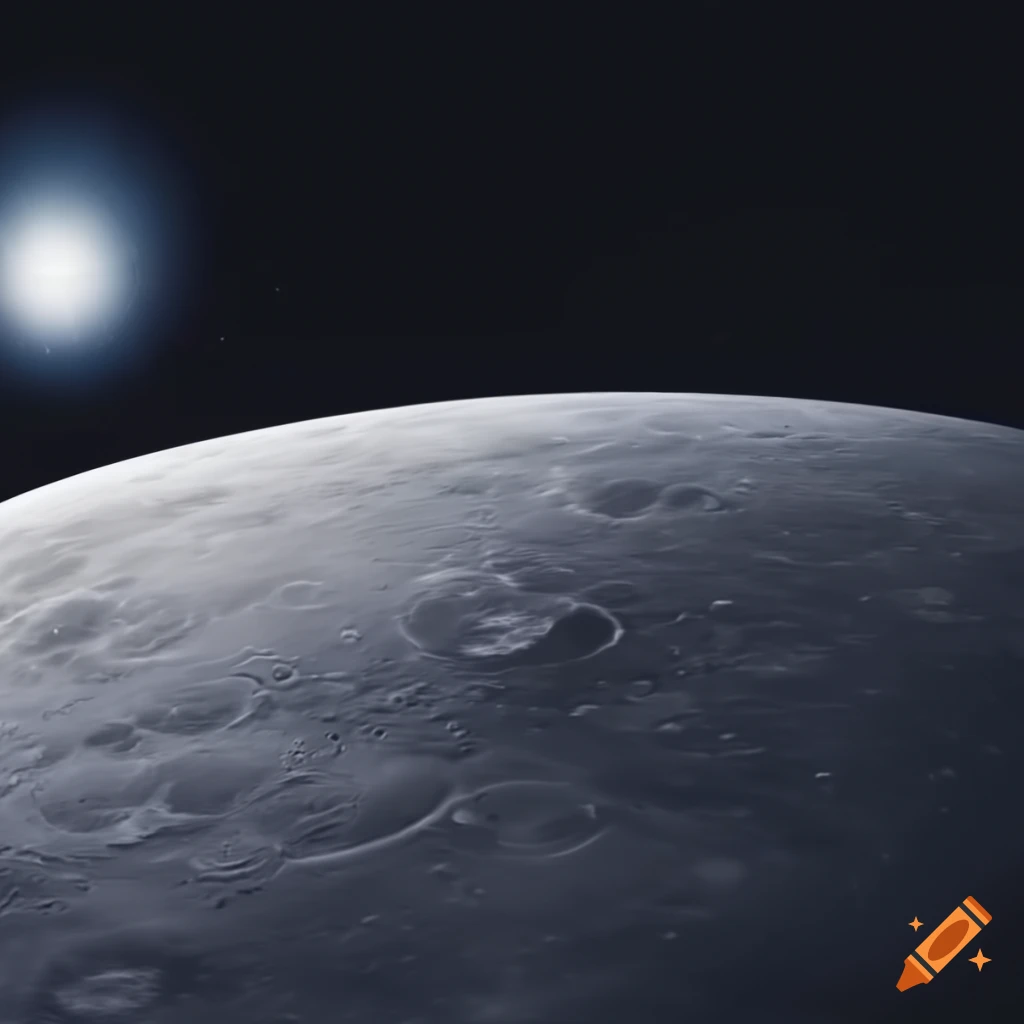 Surface of the moon from ground perspective on Craiyon