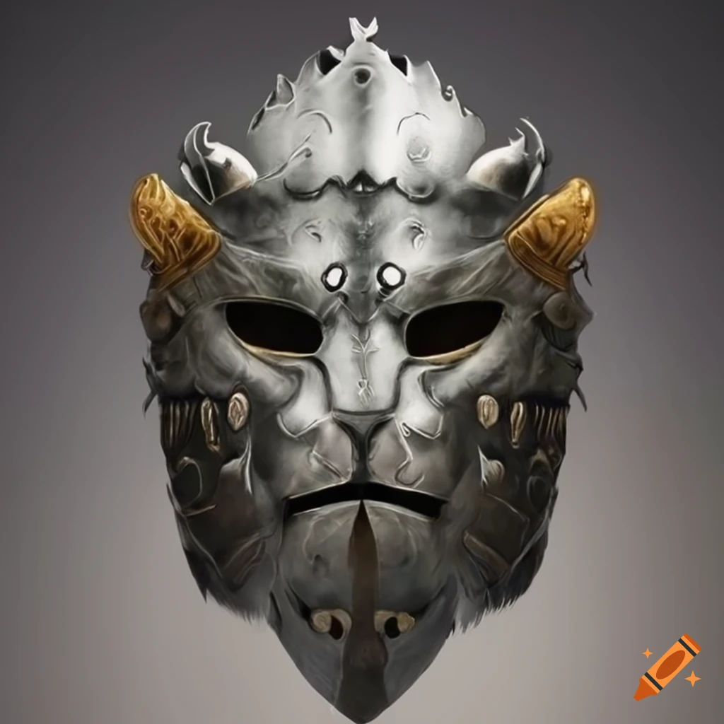 Lion knight mask helm on Craiyon