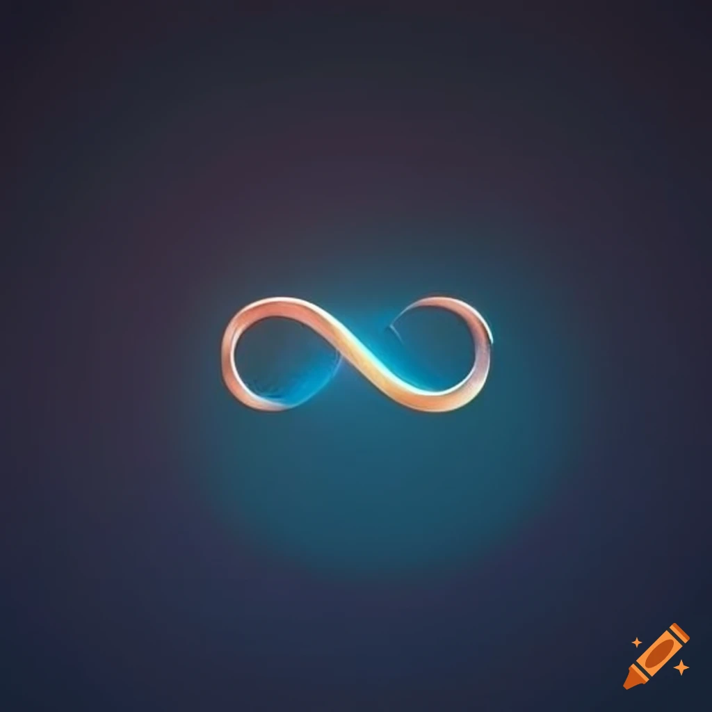 Infinity symbol inspired logo design on Craiyon
