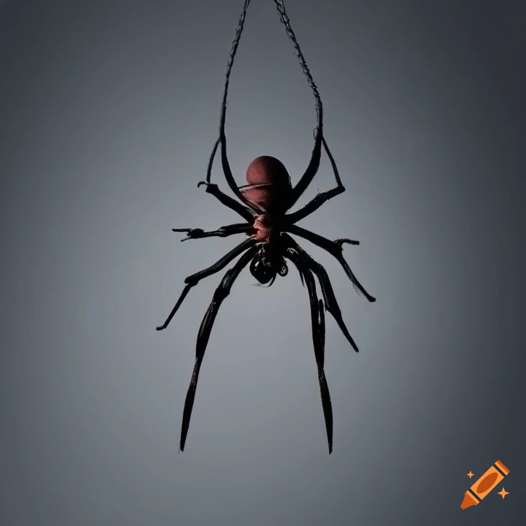 Spider web hanging down on Craiyon