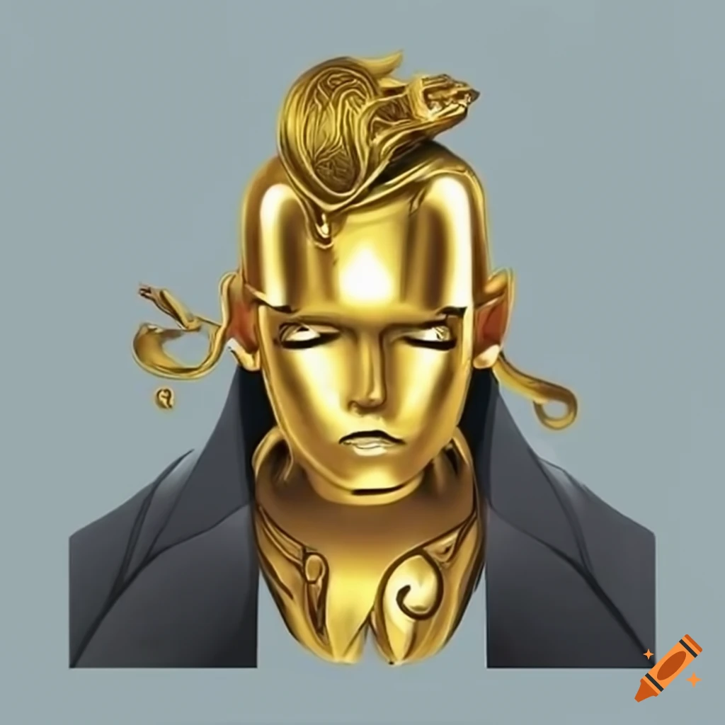 Golden man in japanese style on Craiyon