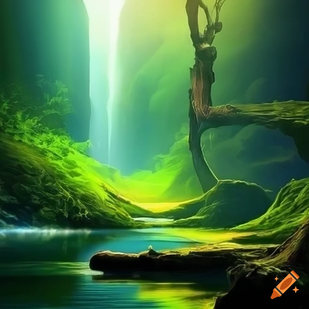 Nature fantasy android lock screen wallpaper on Craiyon