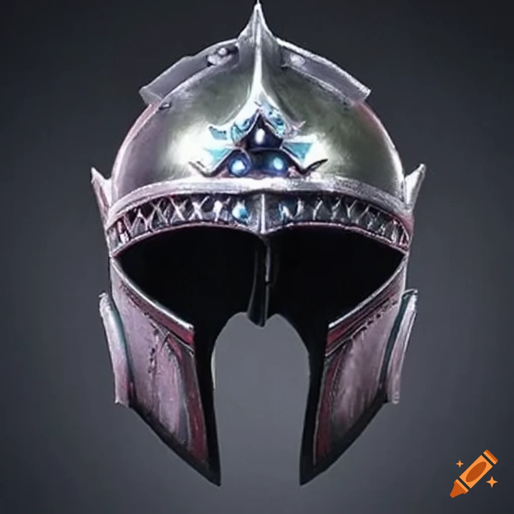 Elite champion fantasy magic helmet on Craiyon
