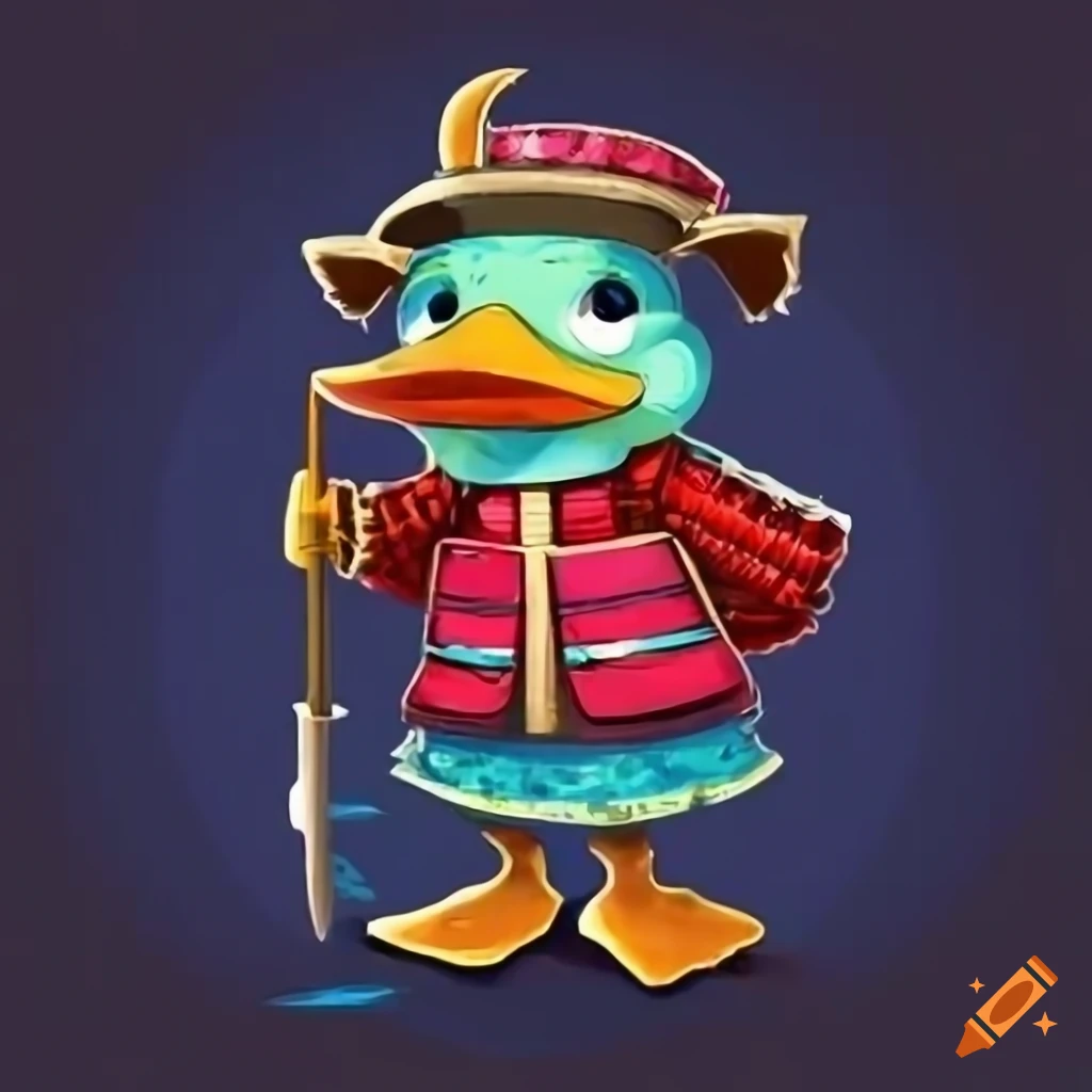 Cool profile picture of a samurai duck on Craiyon