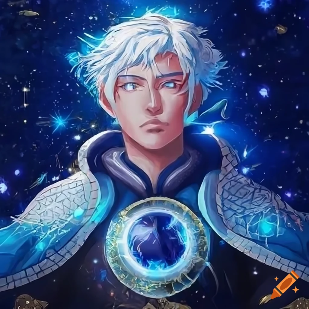 Beautiful hero painting with gold leaves and celestial elements ...