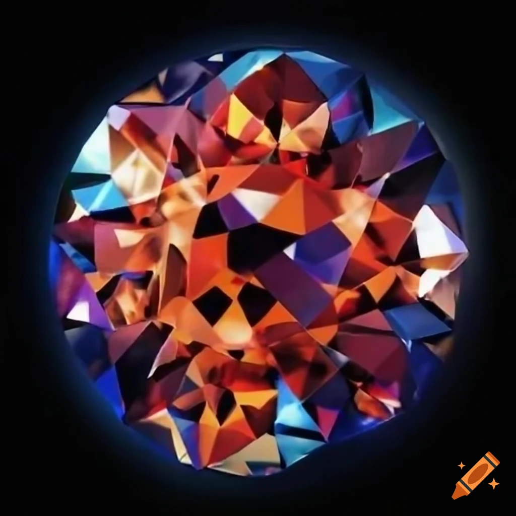 Five diamonds on Craiyon