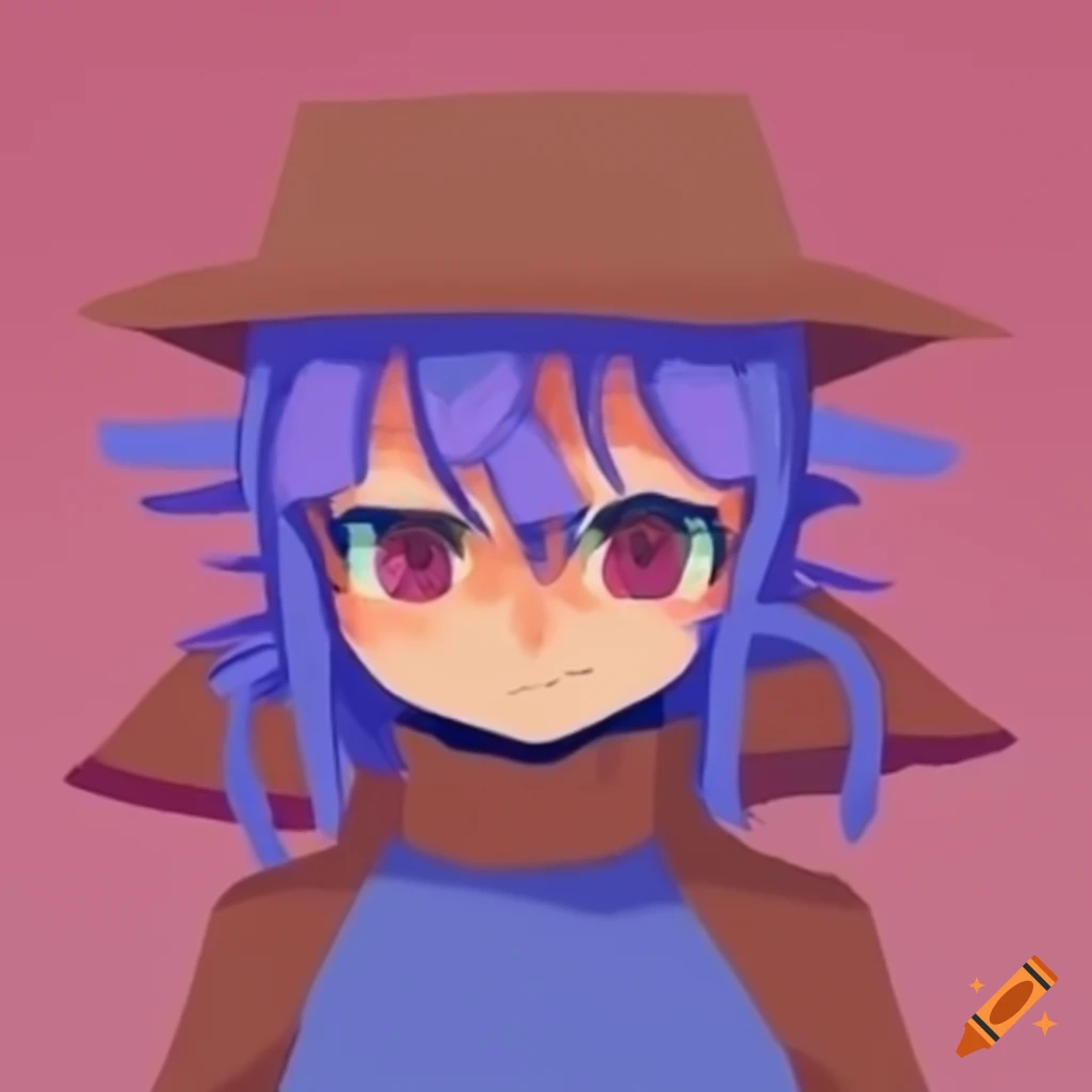 Drawing of Niko from Oneshot facing glowing light on Craiyon