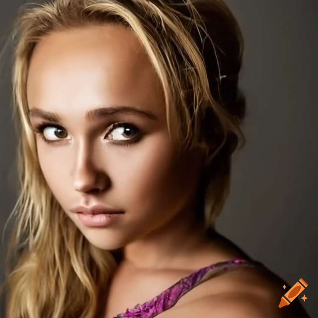 Precocious tween model with updo hairstyle on Craiyon