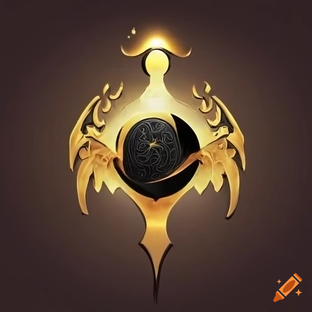 Golden and black guild logo for equinox guild on Craiyon