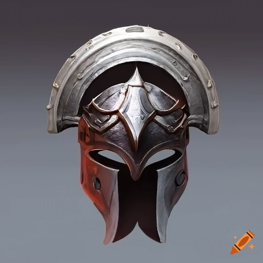 Front view of elite champion fantasy magic helmet on Craiyon