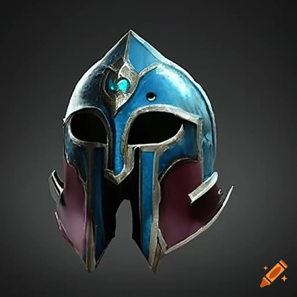 Front view of elite champion fantasy magic helmet on Craiyon