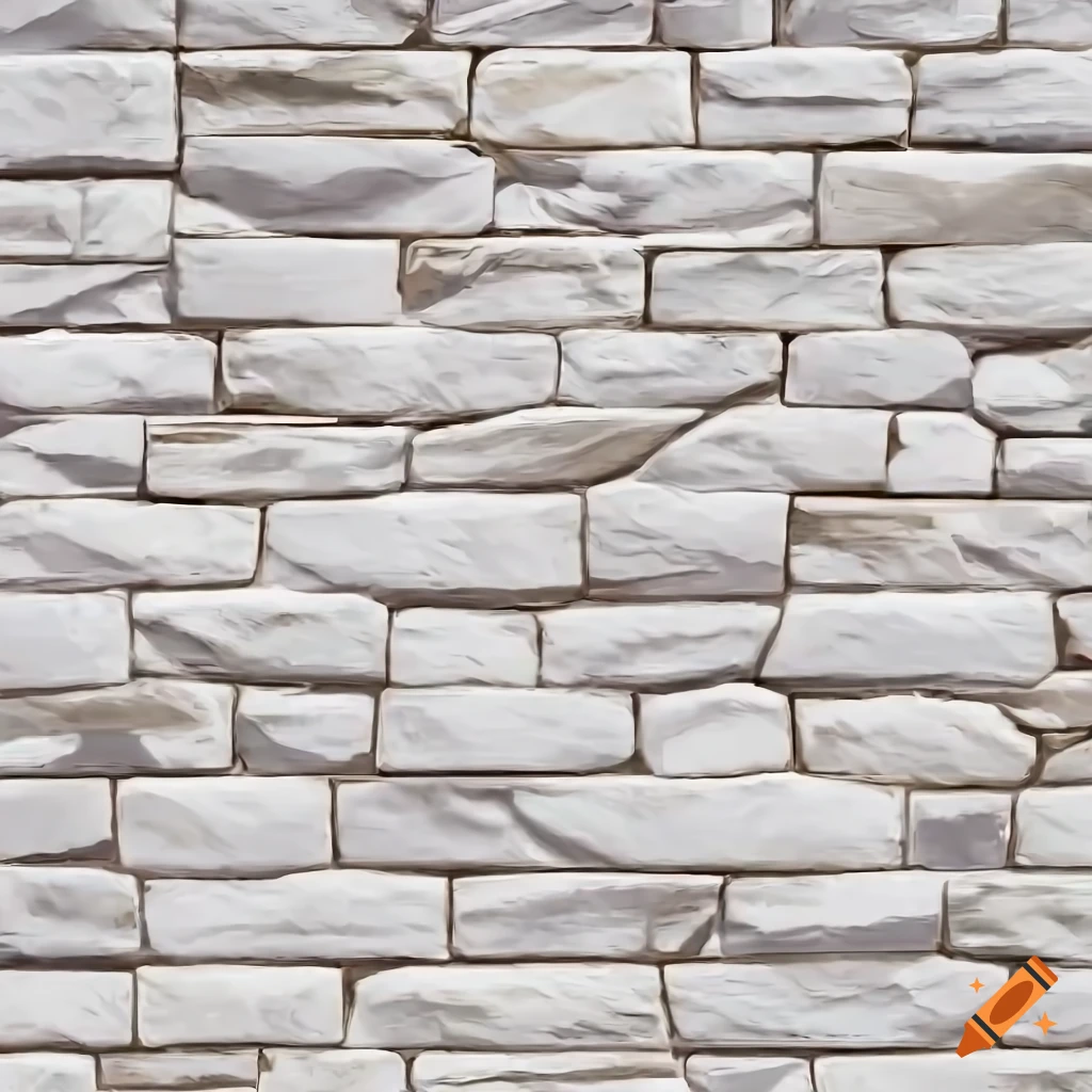 White stone tiled wall texture on Craiyon