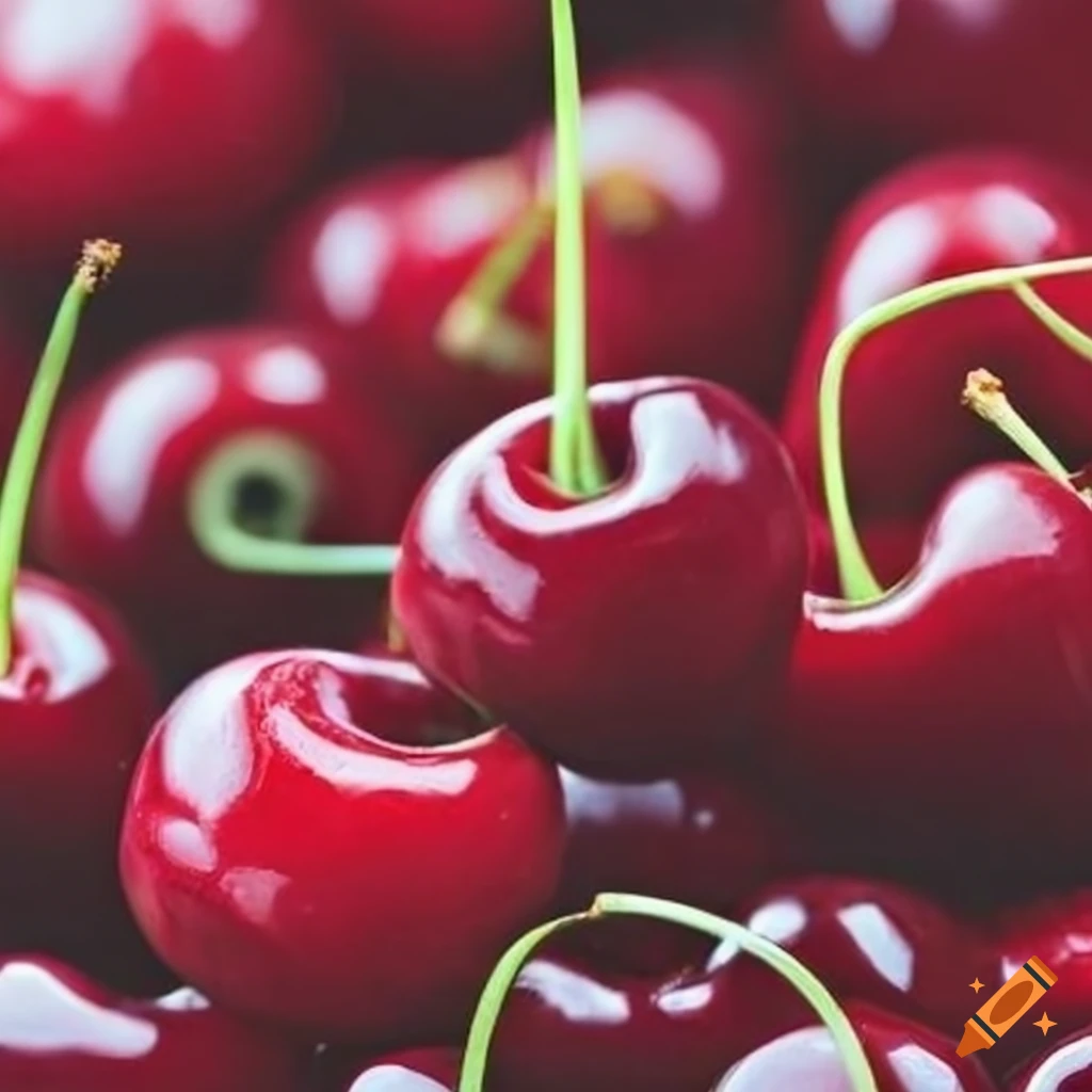 Abundance of fresh cherries on Craiyon