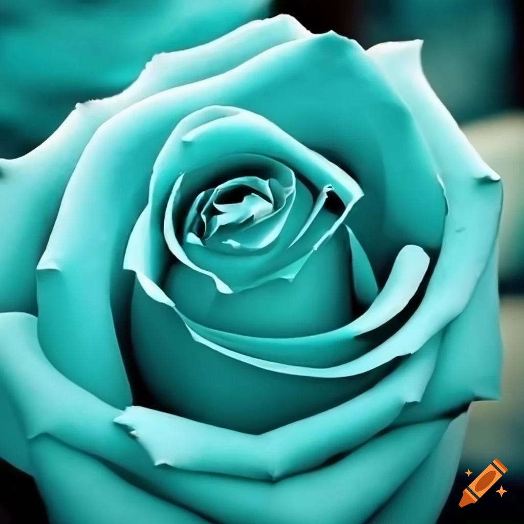 Teal roses on Craiyon