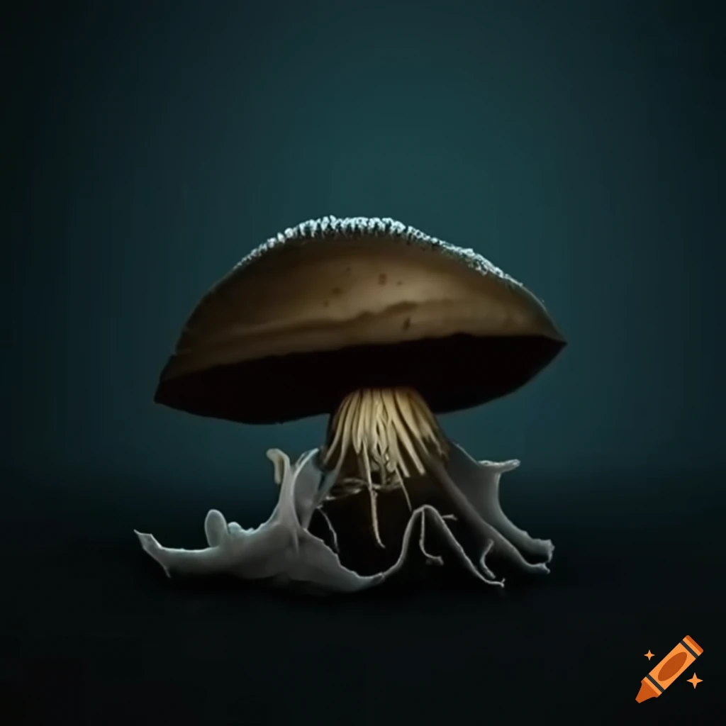 Decomposer creature black fungus on Craiyon