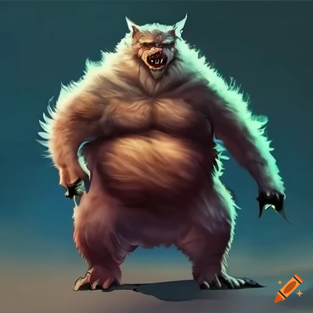 Strong and formidable werewolf on Craiyon