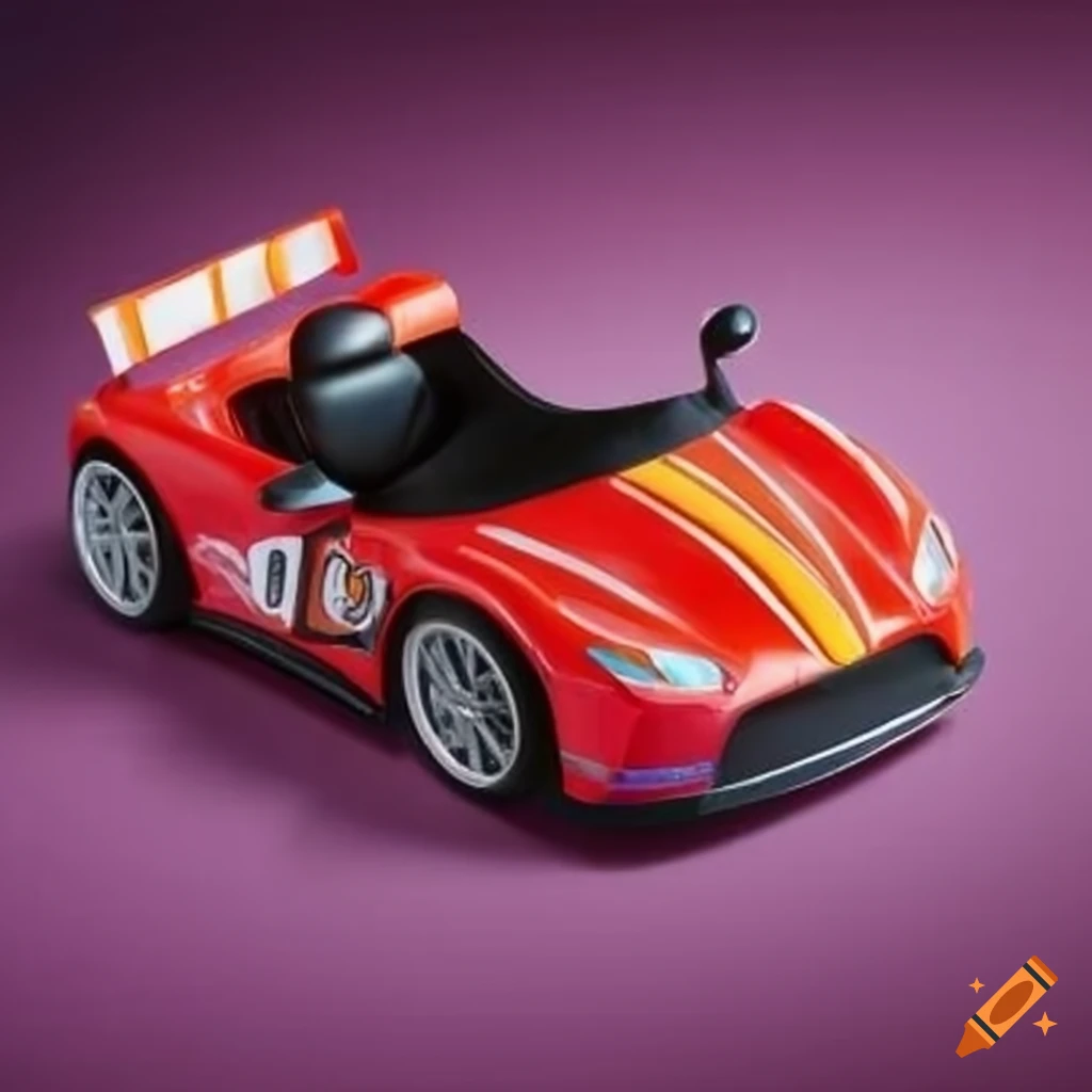 Kids racing toy cars on Craiyon