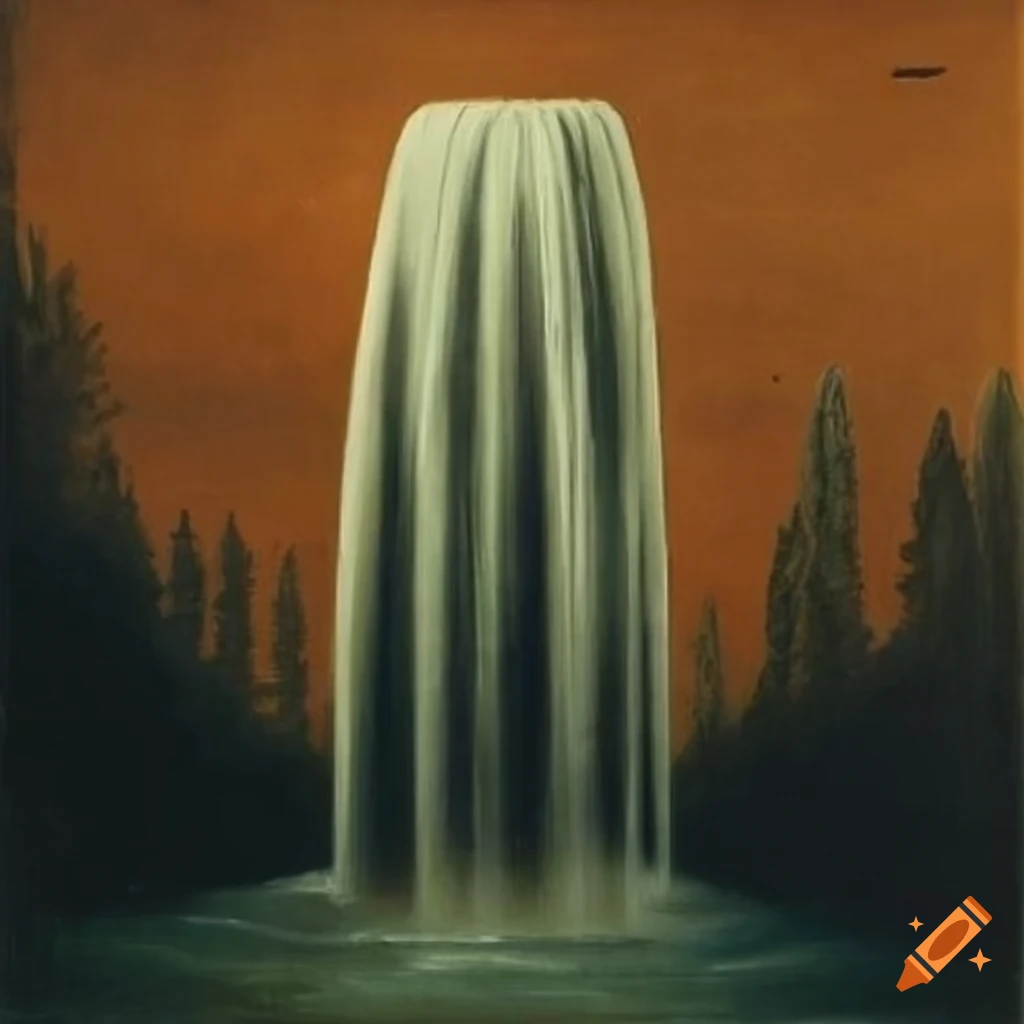 Coffee waterfall painting by rene magritte on Craiyon