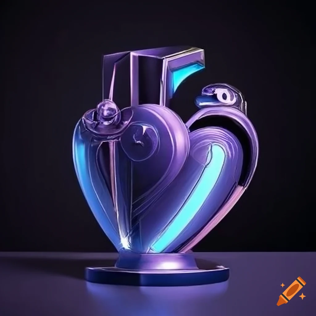 Futuristic mechanical heart trophy on Craiyon