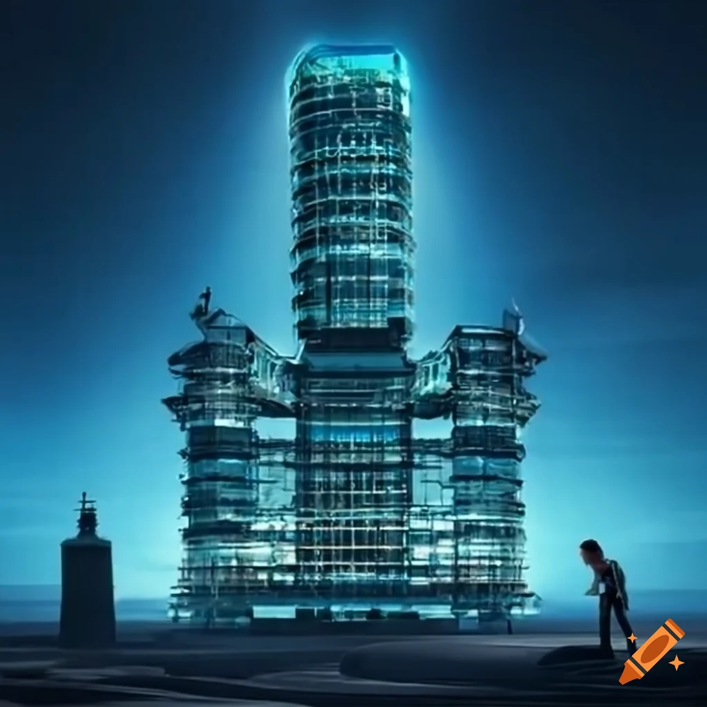 Automation in a large company with robots taking over on Craiyon