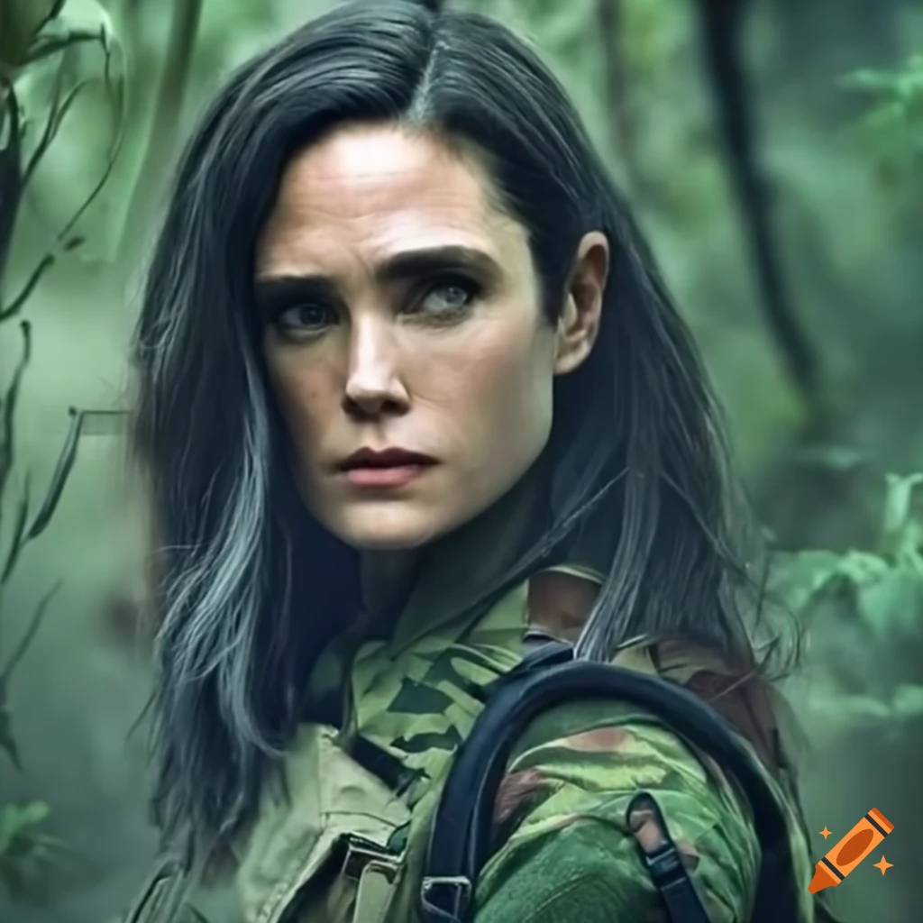 Jennifer connelly in soldier jacket in jungle setting on Craiyon Jennifer connelly in soldier jacket in jungle setting on Craiyon