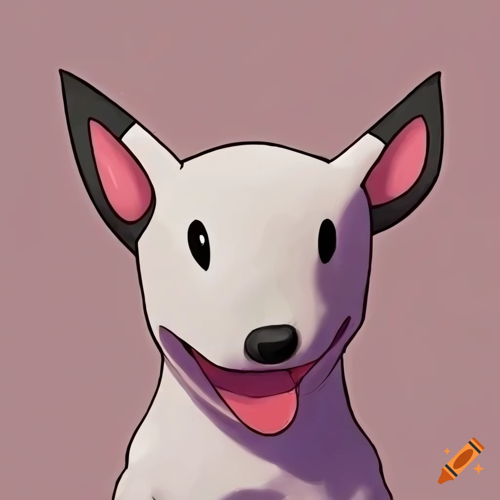 Bull terrier depicted as a pokemon on Craiyon