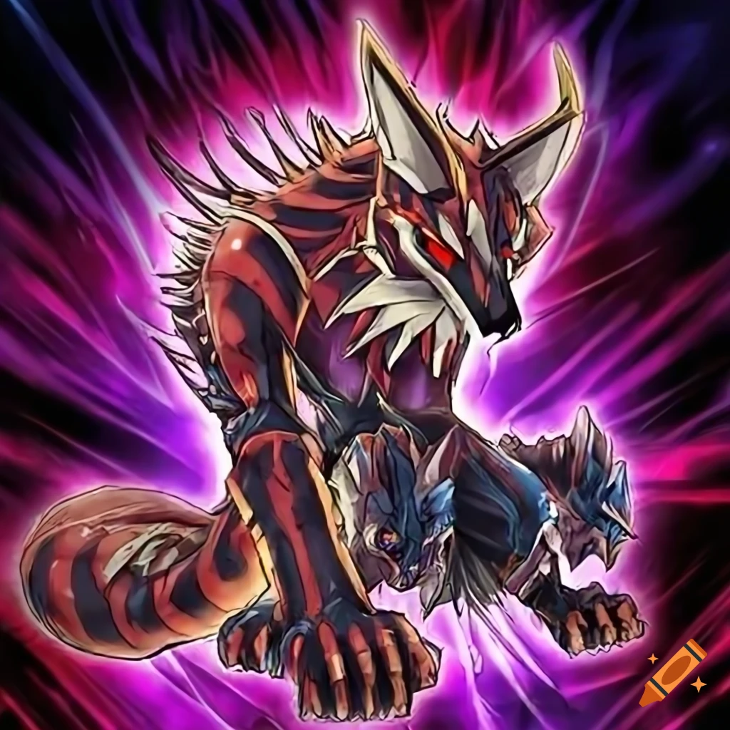 Fox fusion monster yu-gi-oh card digital art on Craiyon
