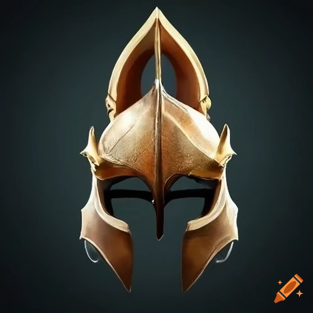 Front view of an elite champion fantasy magic helmet on Craiyon